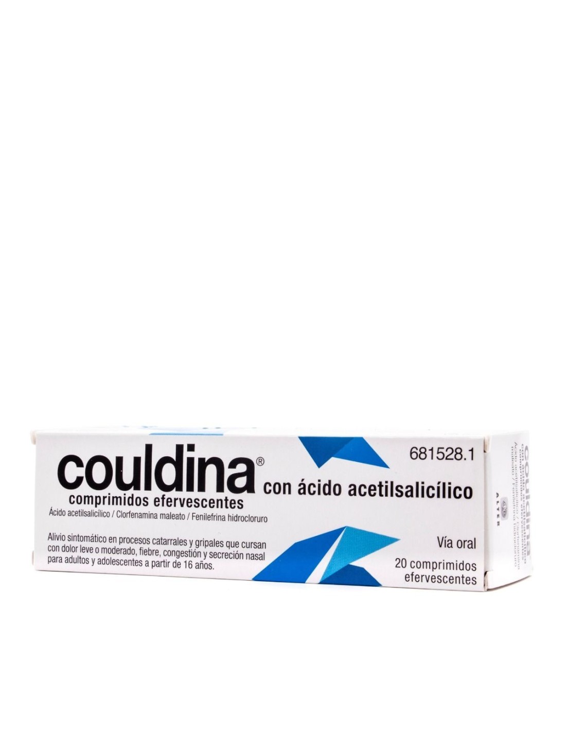 COULDINA CON ACIDO ACETILSALICILICO 500 mg/2 mg/7,5 mg 20 COMPRIMIDOS ...